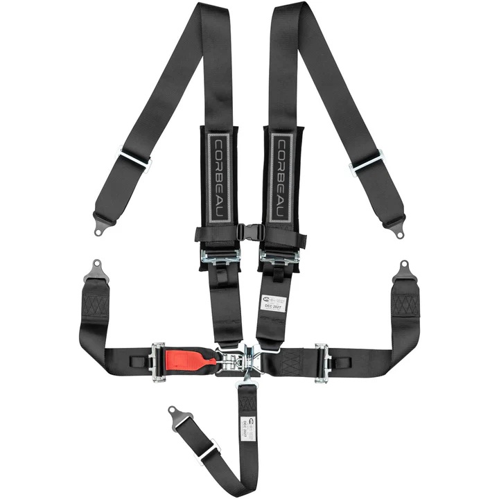 Corbeau 5-Point Latch & Link 3" Harness Belts - Black - WS6store.com